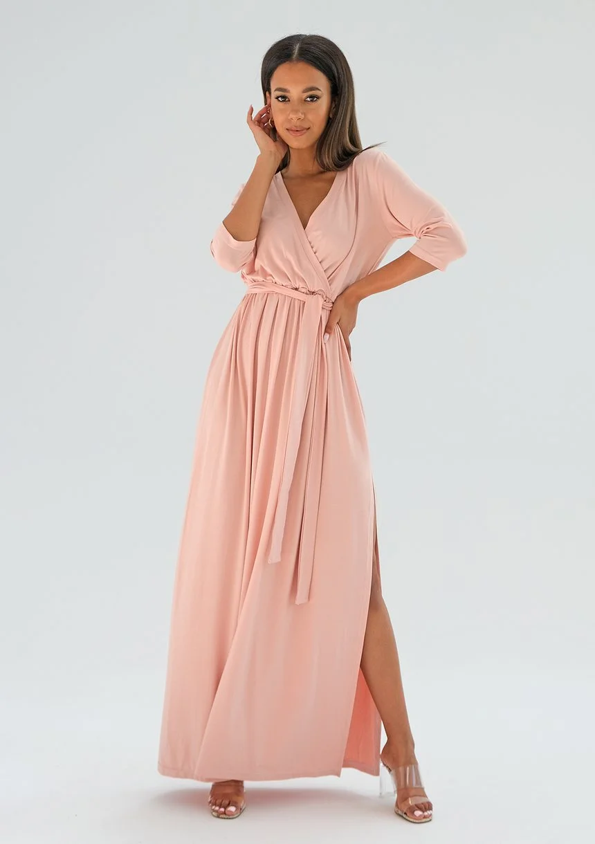 Anastasia - maxi powder pink dress - Mosquito