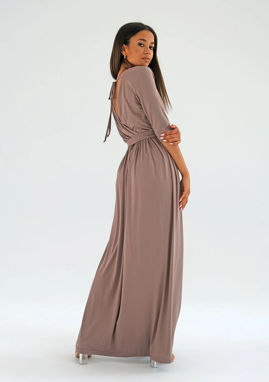 Anastasia - maxi coffee dress - Mosquito