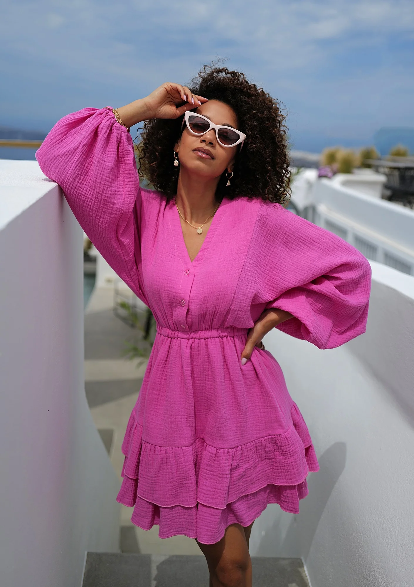 Milla - Pink muslin dress - Mosquito