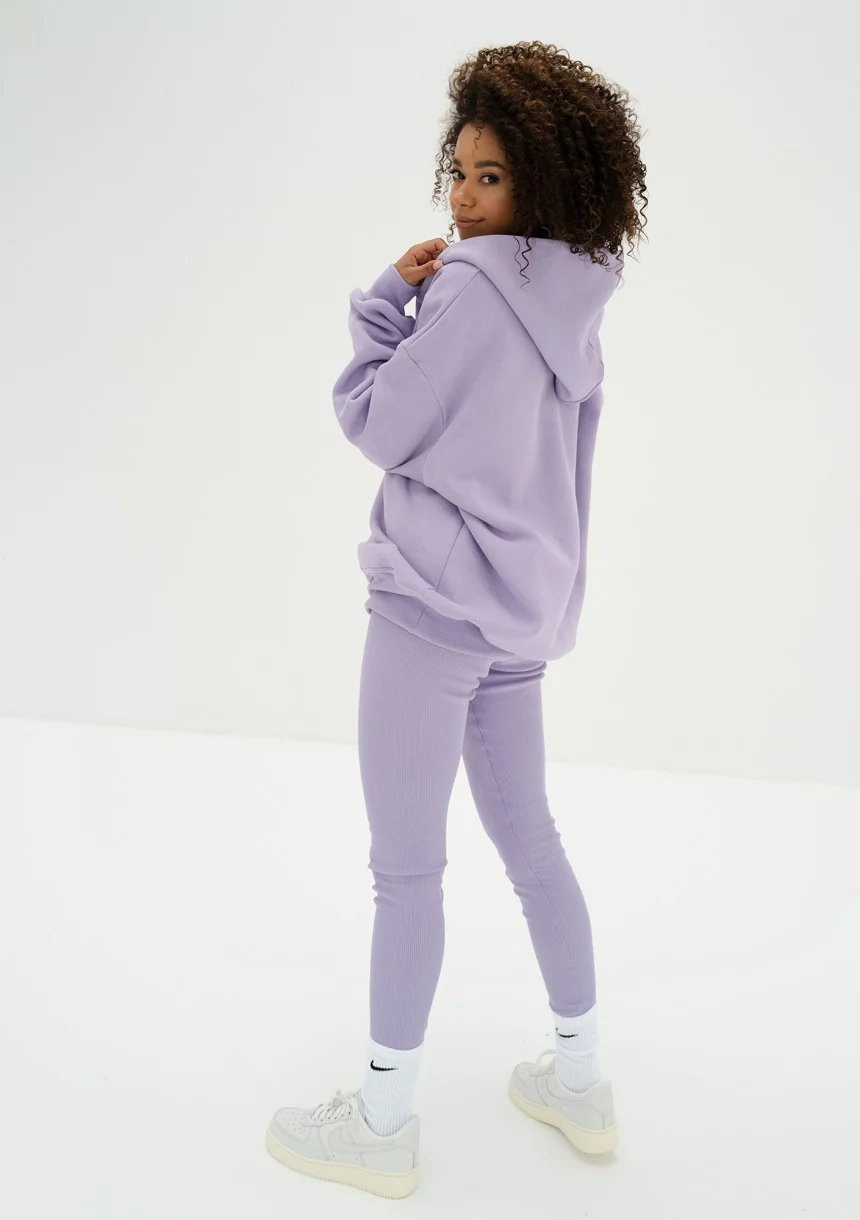 Raven - Fioletowa bluza oversize z miękkiej dzianiny - Mosquito